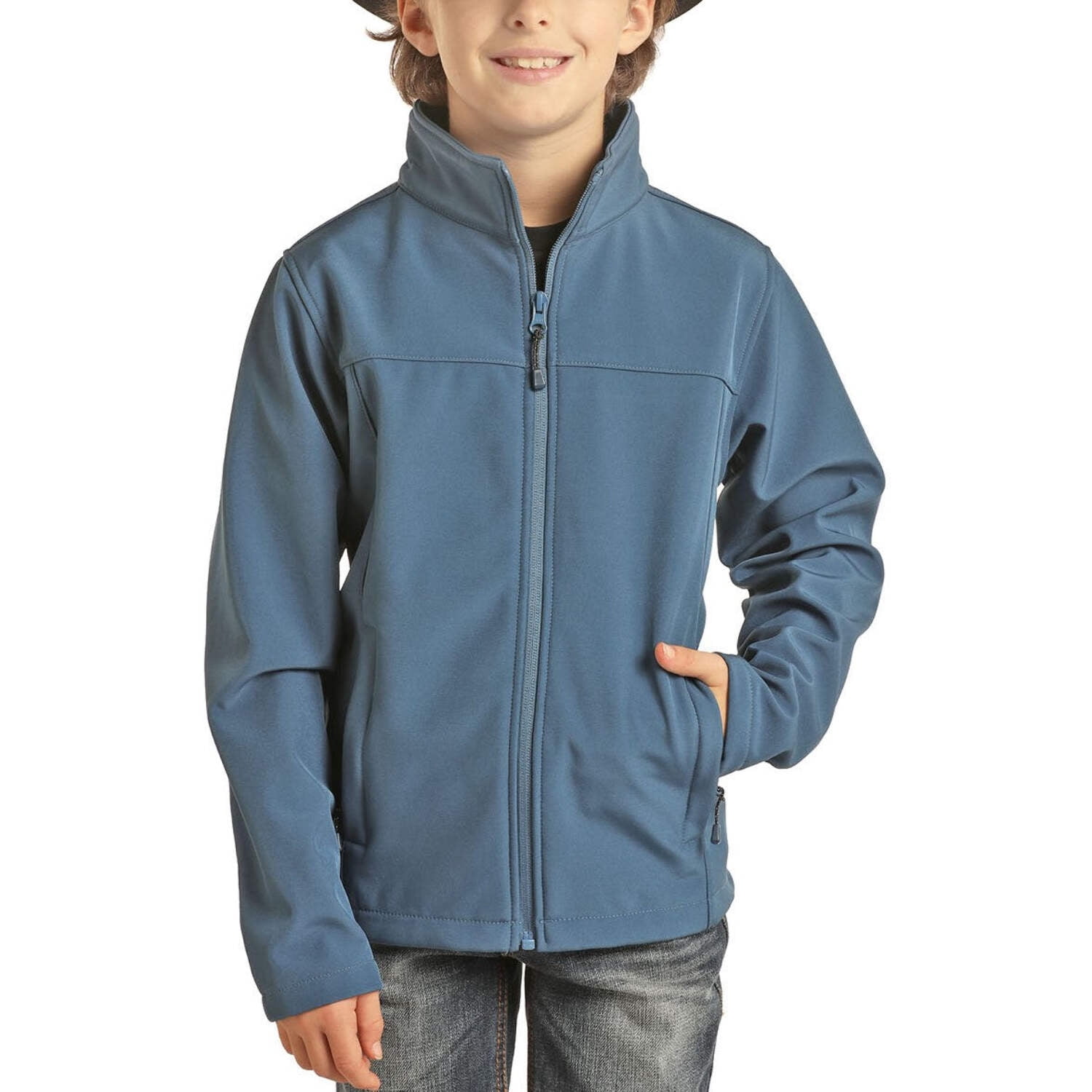 Powder River Children's Performance Softshell Blue Jacket K2-9646-41 ...