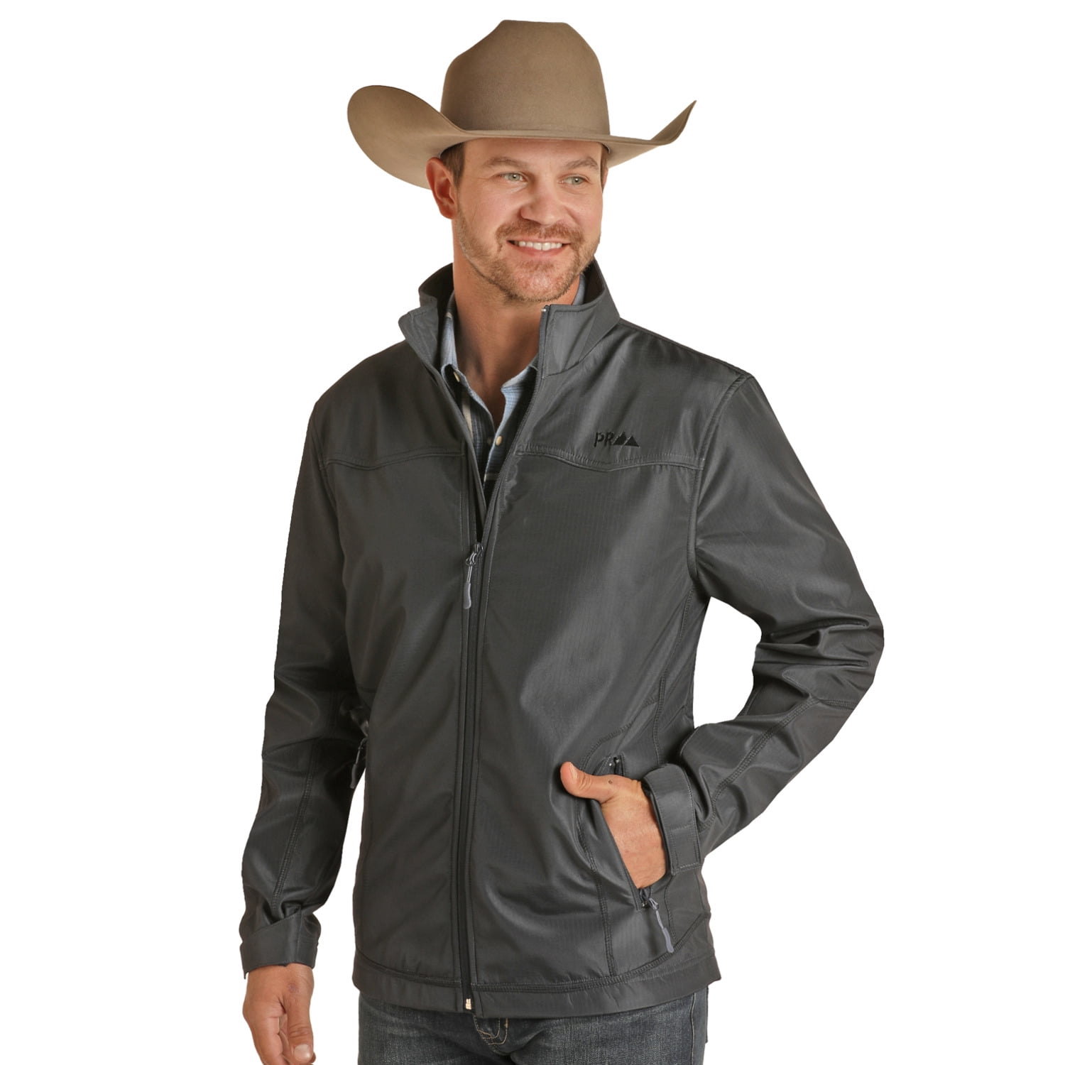 Powder River® Men's Rip Stop Rodeo Grey Jacket PRMO92RZY2-41 - Walmart.com