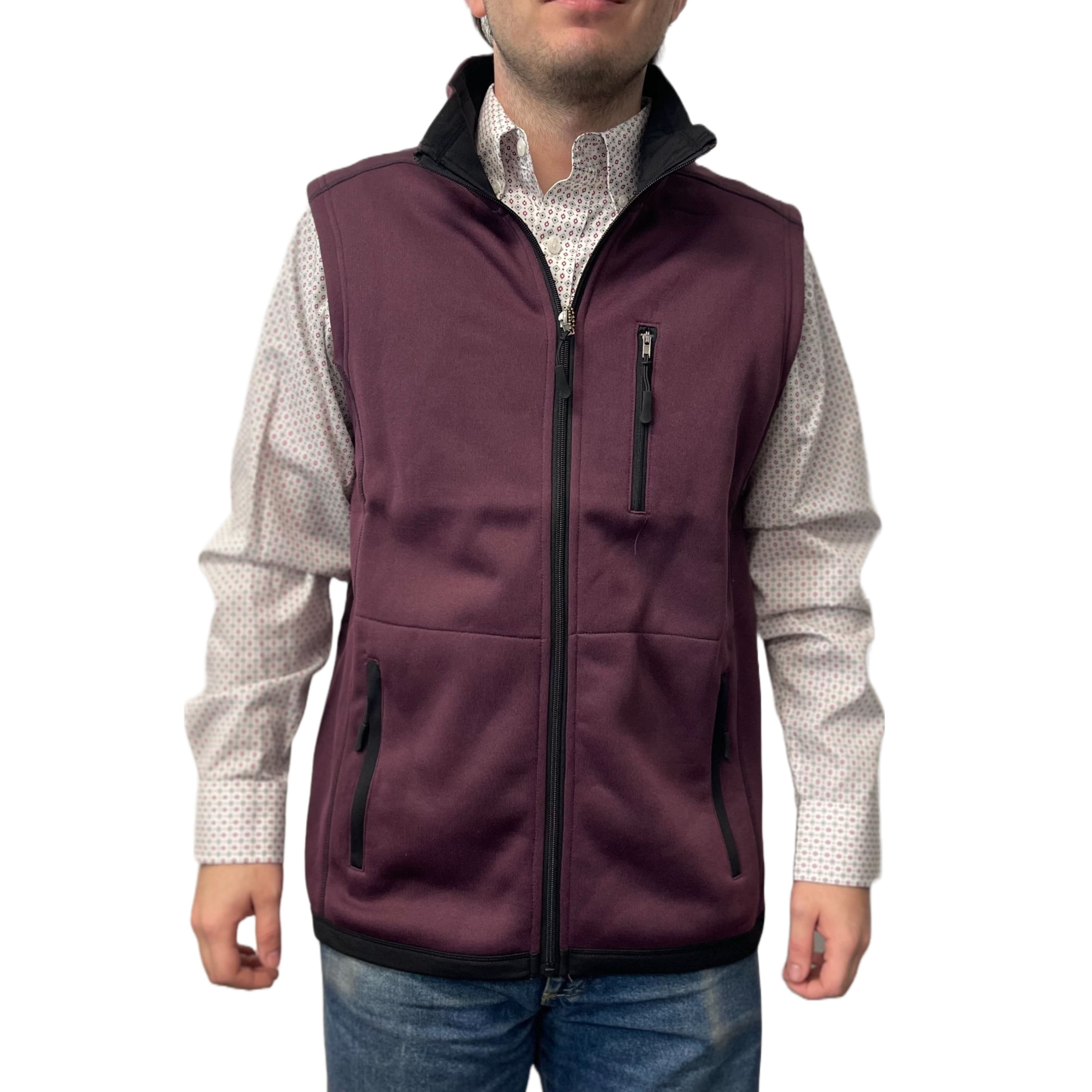Powder River Outfitters® Men's Heather Knit Maroon Vest PRMO98RZYD-60 ...