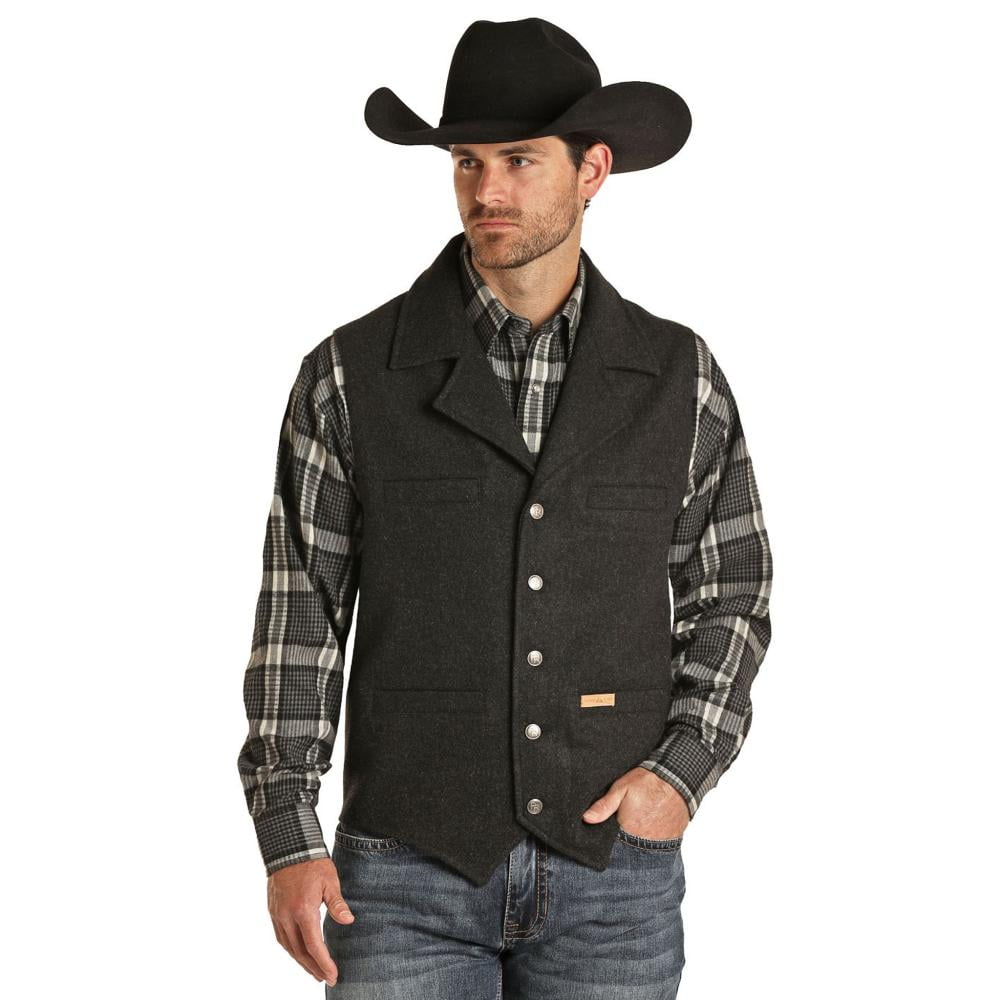 Powder River Outfitters Men's Wool Montana Vest - 98-1176-01 US ...