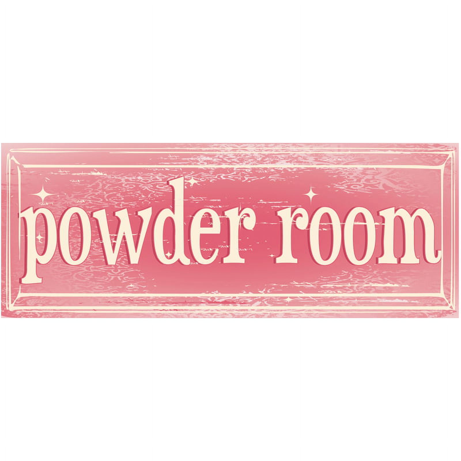 Powder Room Metal Sign - Walmart.com