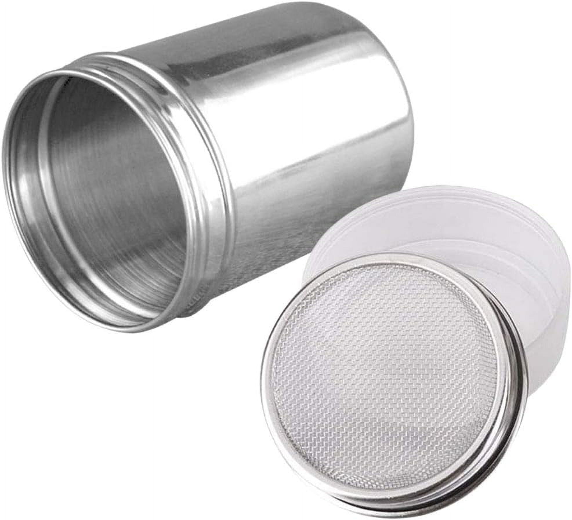 Powder Sugar Shaker - Stainless Steel Fine Mesh Shaker Cinnamon Icing ...