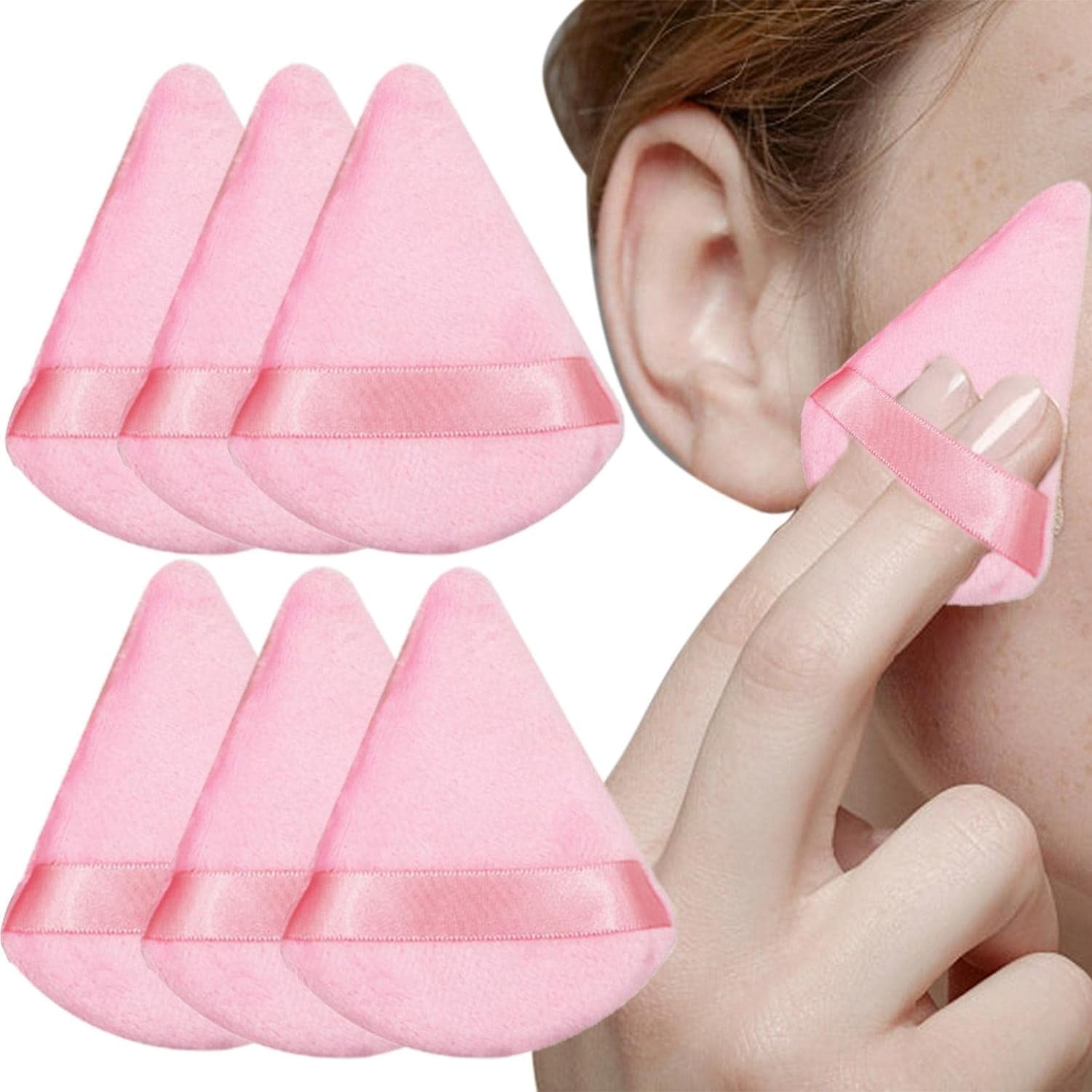 Powder Triangle Puff, 6 Pieces Soft Makeup Puff Loose Powder Foundation ...