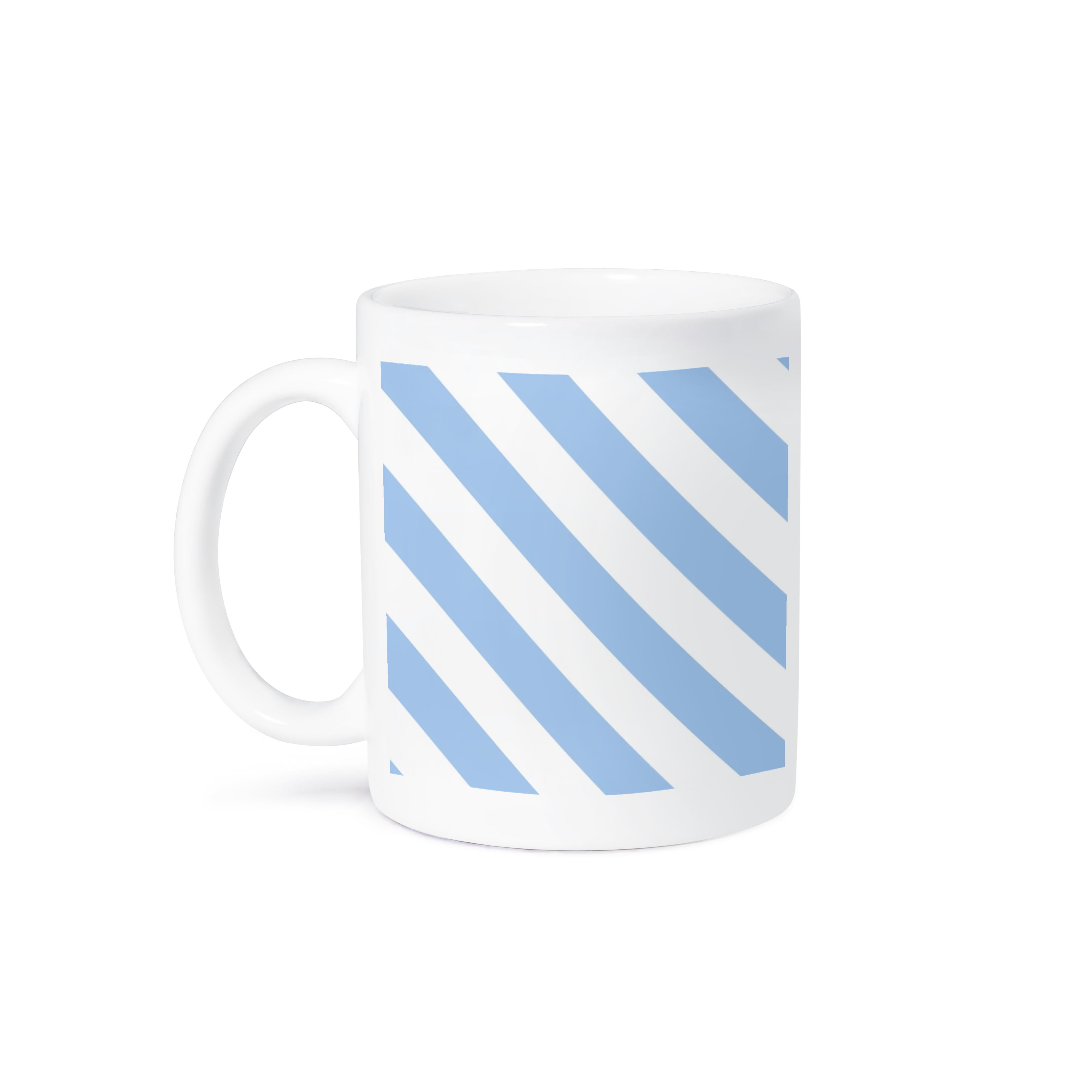 3dRose, Powder blue and white diagonal stripe pattern - light pastel ...