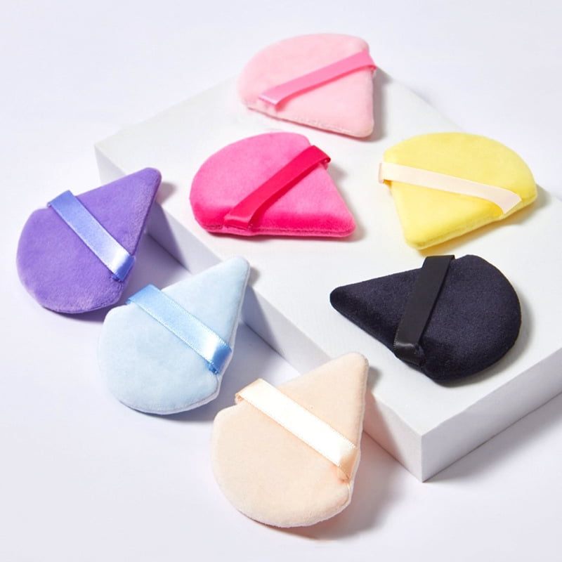 Powder puff fan-shaped powder puff sponge Crystal super soft triangle ...