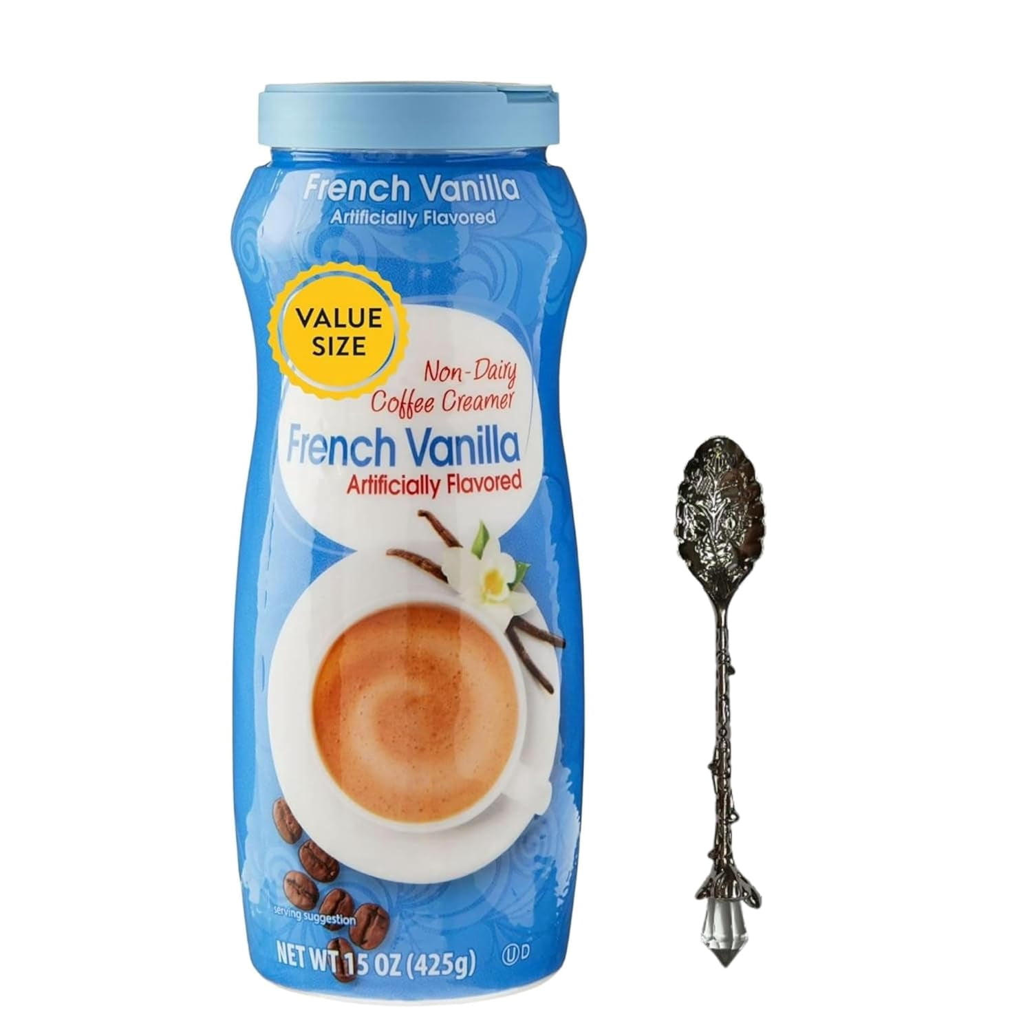 Powdered Coffee Creamer French Vanilla Flavored Single Pack, 15 oz with ...