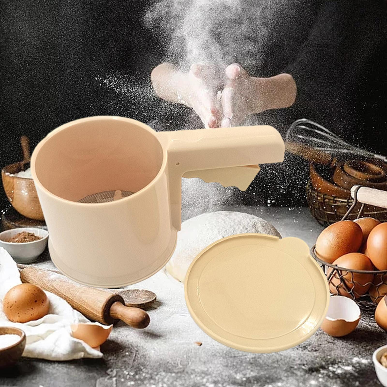 Powdered Sugar Shaker Flour Sieve Stainless Steel Mesh Fine Mesh Hand ...