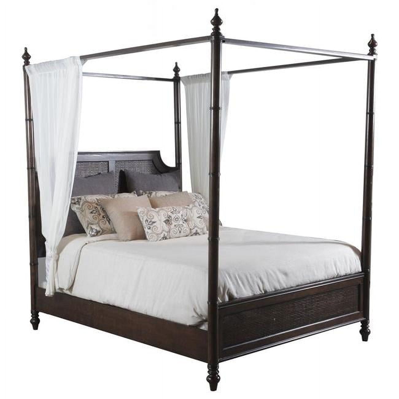 Powell 14BO7024KCNC Passages King Size Canopy Bed Cane with Turned Legs ...