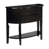 Powell Antique Black Through Terra Cotta Demilune Console Table ...