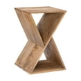 Powell Bellwood Triangle Indoor Accent Side Table, 23.62" Tall, Natural ...