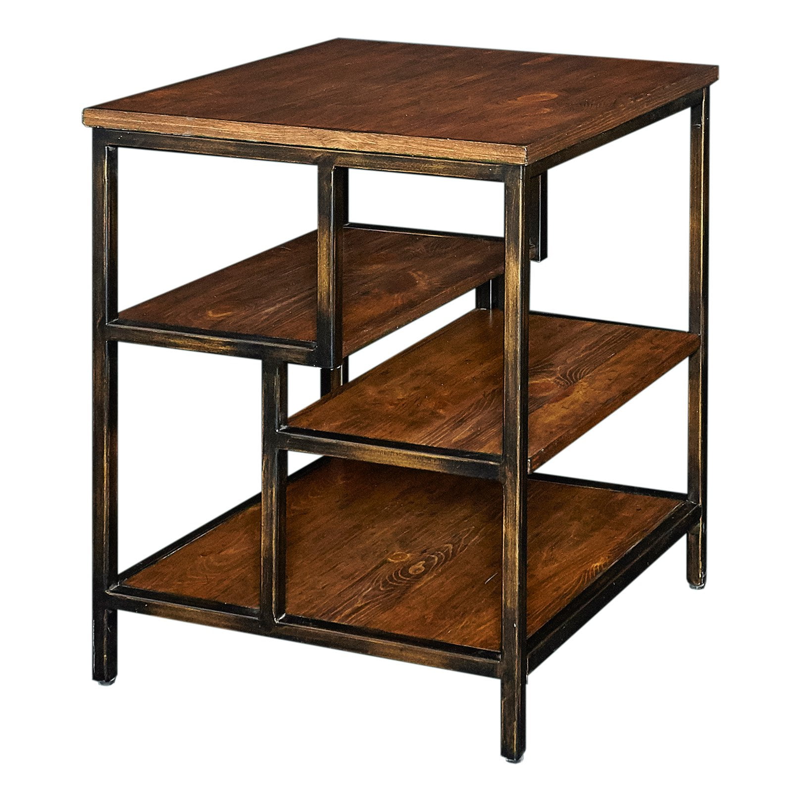 Powell Cortez Side Table, Dark Honey - Walmart.com