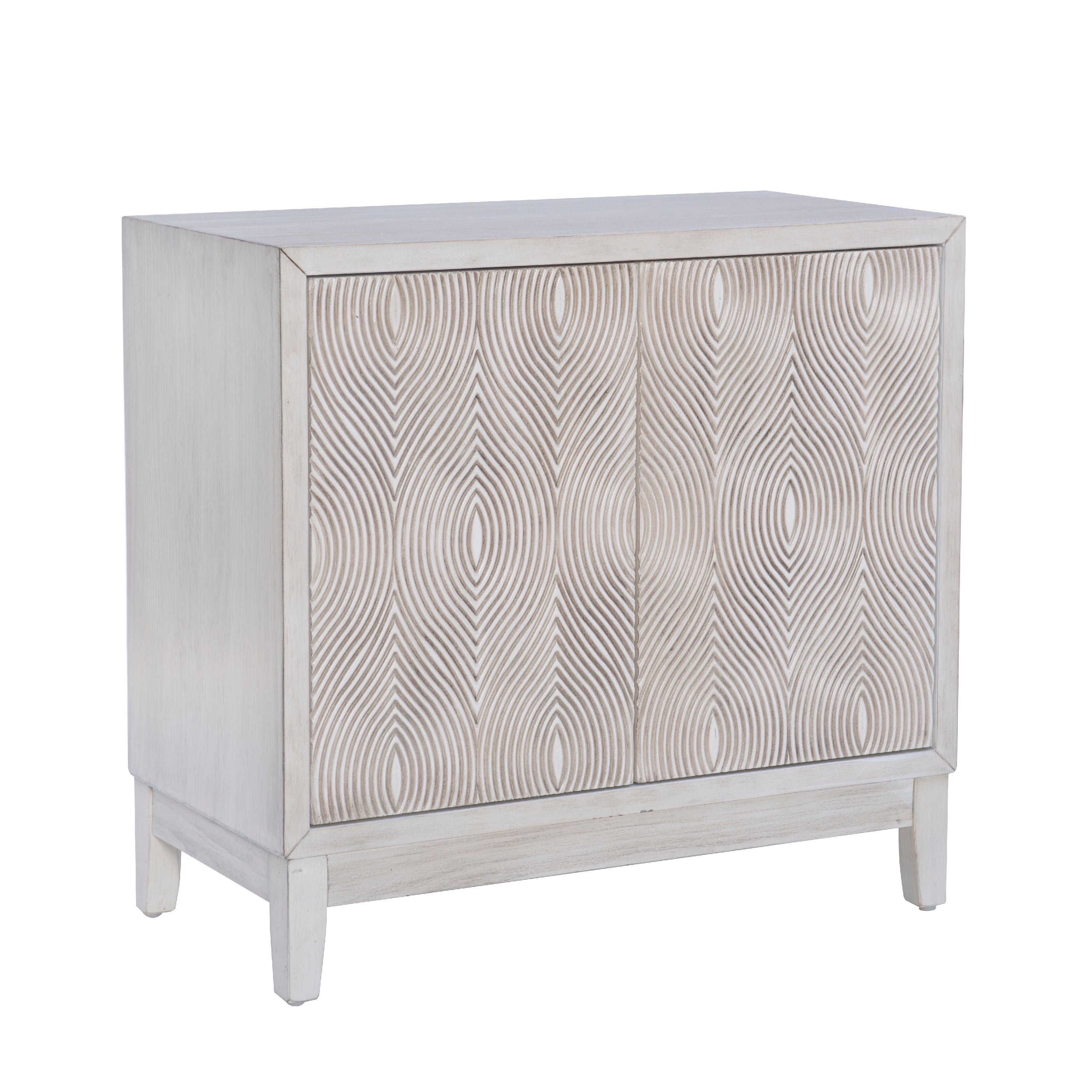 Free Shipping! Powell 2-Door Accent Cabinet, Antique White, Wooden ...