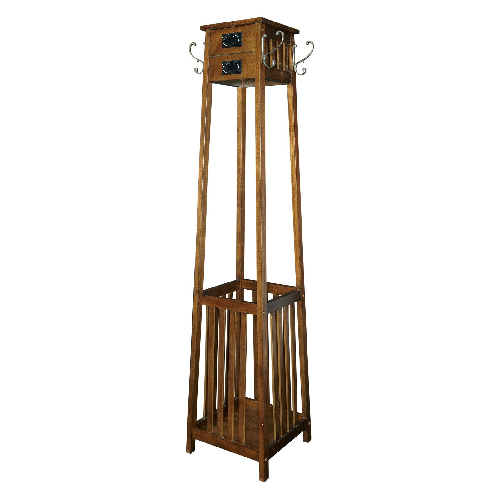 Powell David Coat Rack, Mocha - Walmart.com