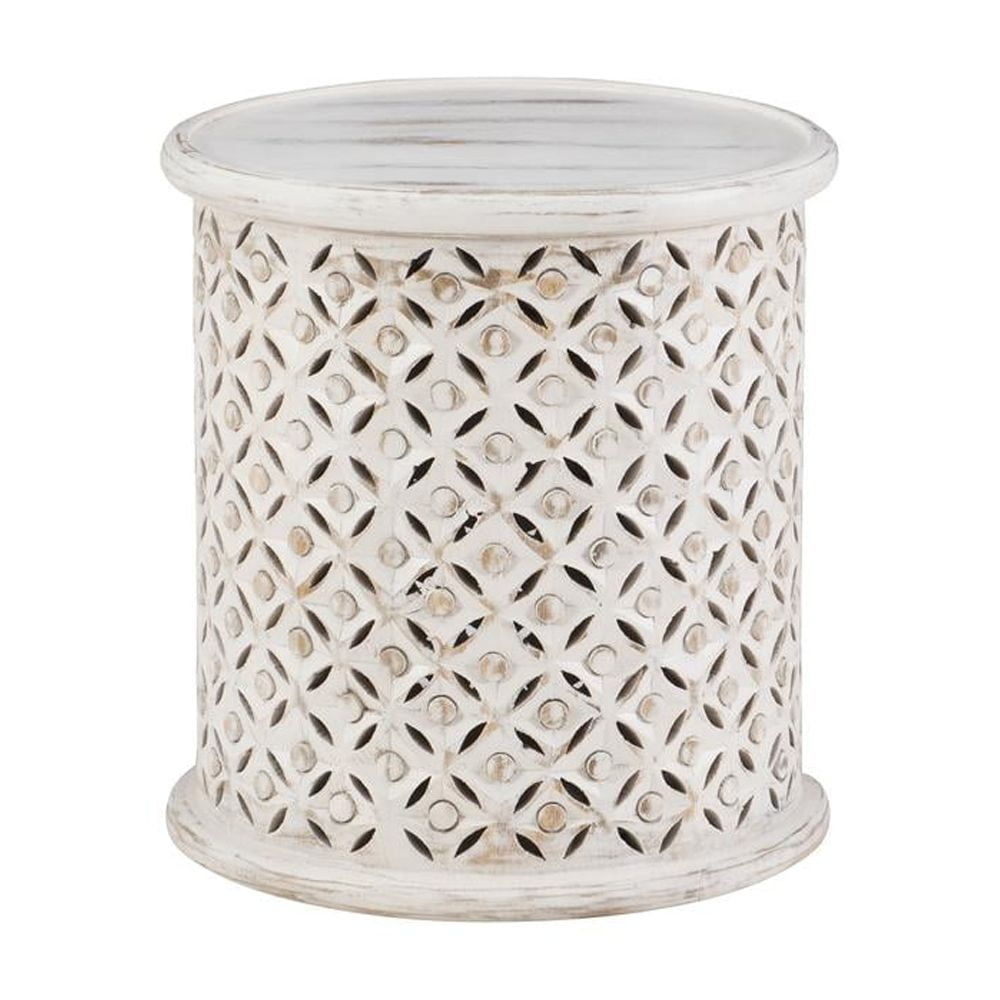 Linon Inora Side Table White - Walmart.com