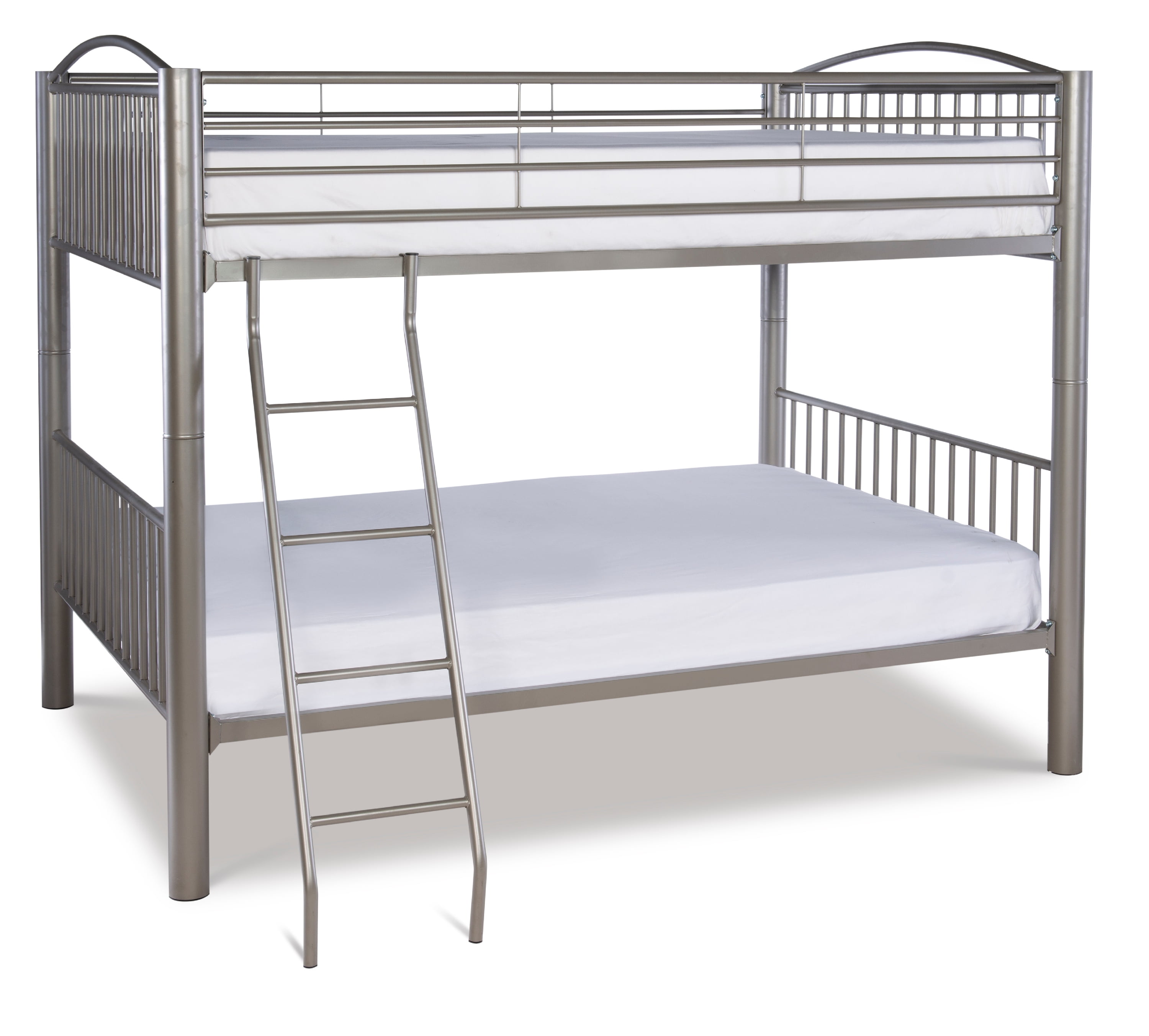 Powell Kalmia Full over Full Convertible Bunk Bed with Ladder, Pewter ...