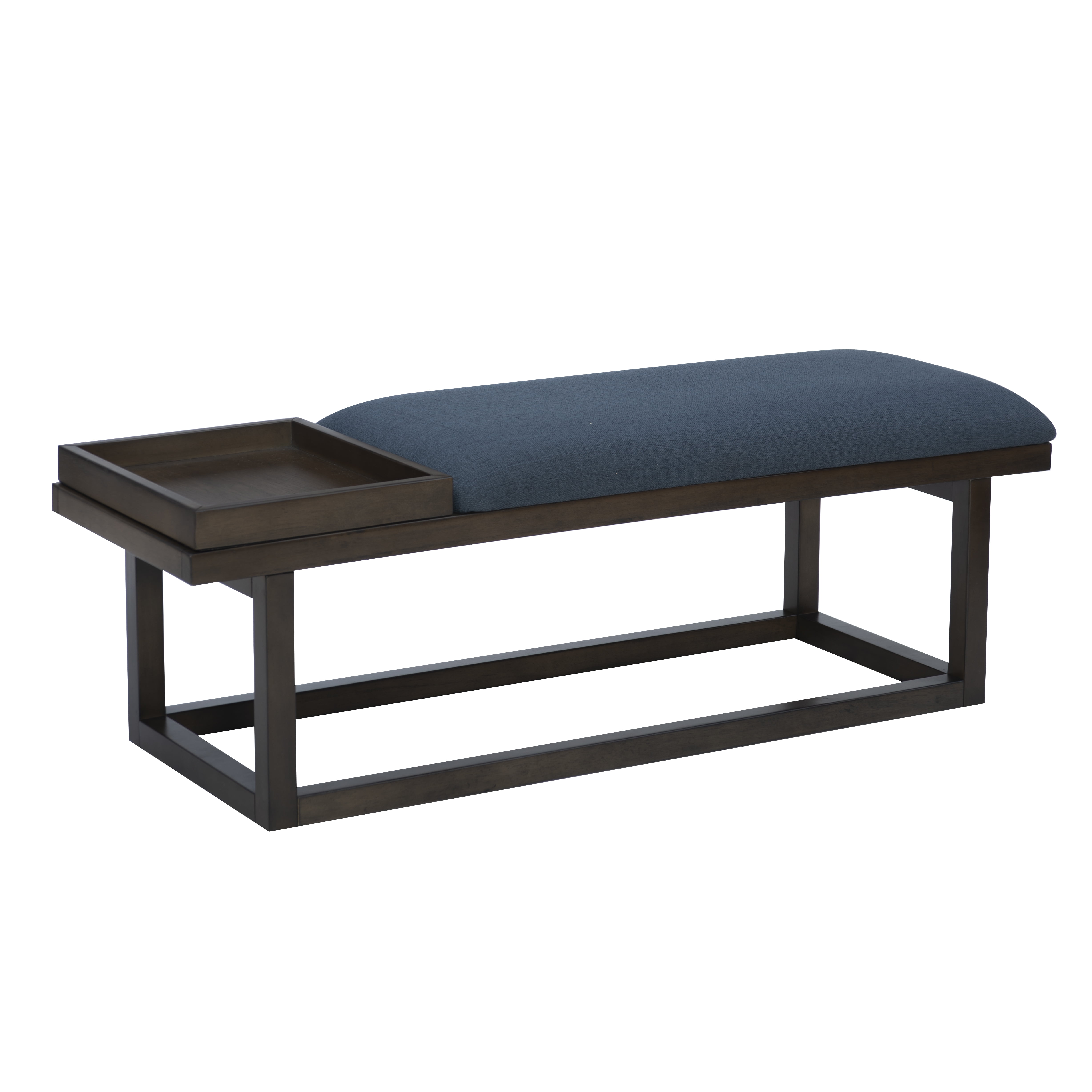 Free Shipping! Powell Modern Upholstered Bench with Storage Tray, Brown ...