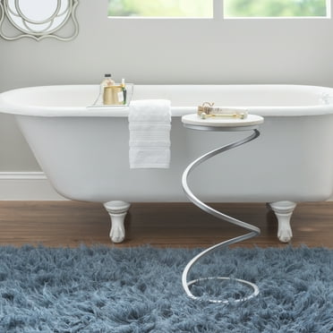 Powell Holloway Round Indoor End Table with Shelf, 23" Tall, Pewter ...