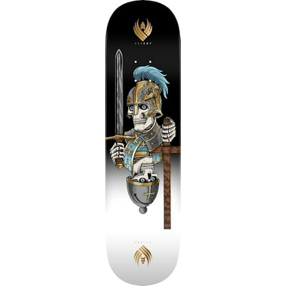 Powell Peralta Dan Corrigan Chess Skulls Flight Skateboard Deck, Gold ...