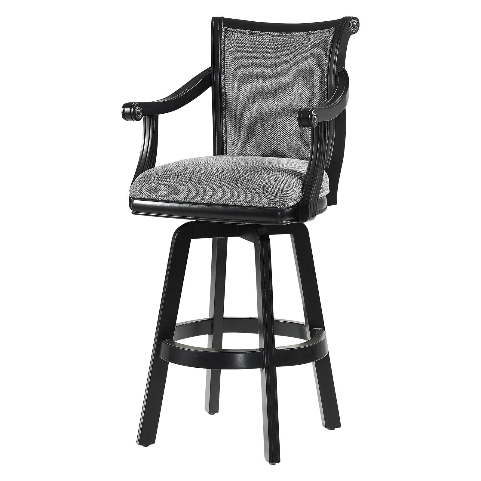 Powell Ronan Swivel Barstool, Black - Walmart.com
