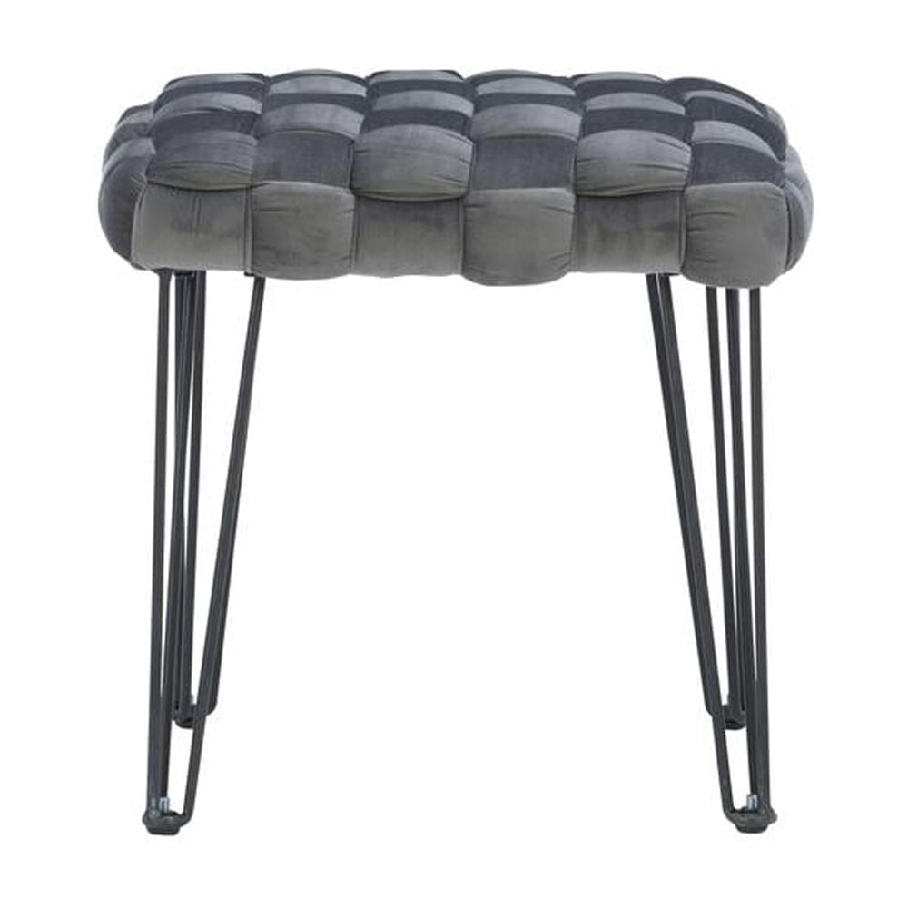 Powell Shadbury Square Stool Grey - Walmart.com