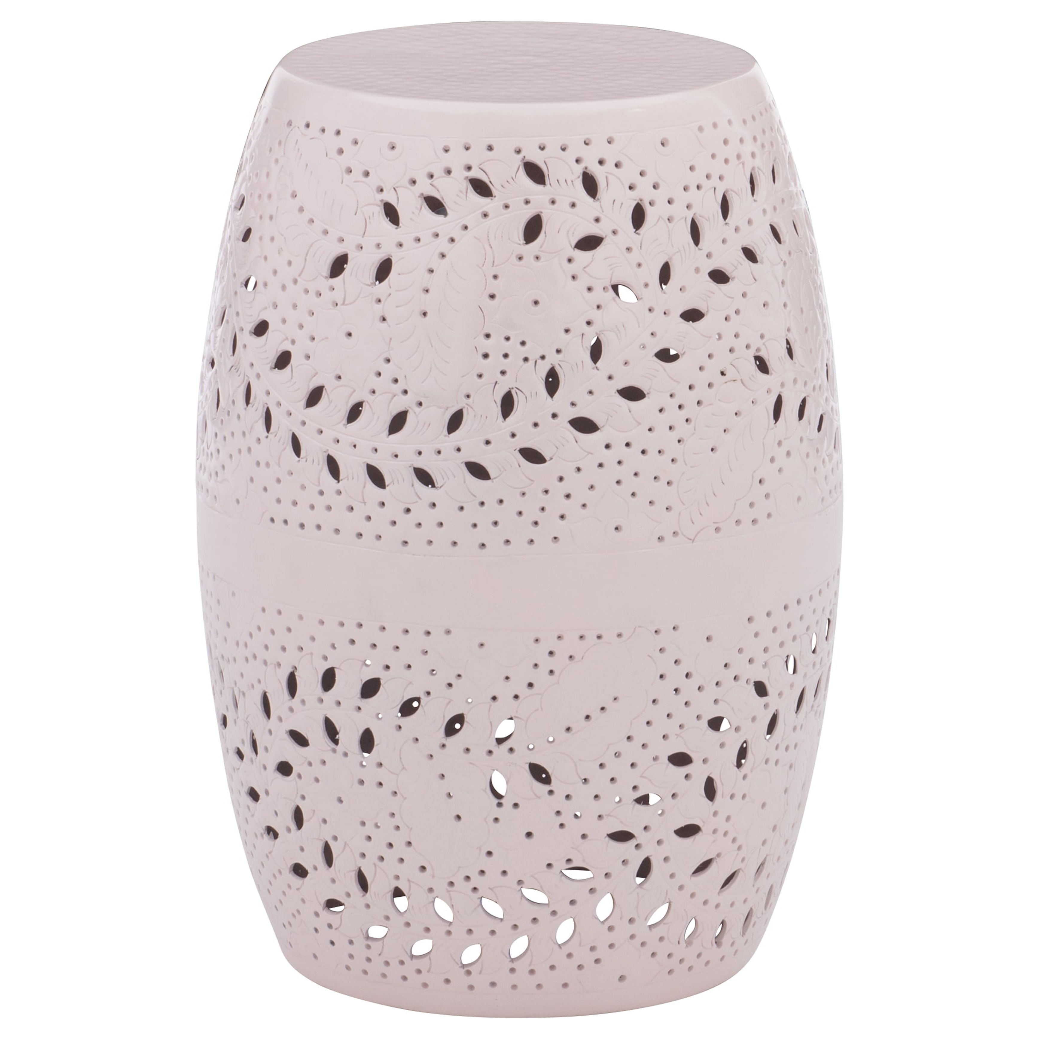 Free Shipping! Powell Shanice Round Lace Cut Aluminum Side Table 19in ...