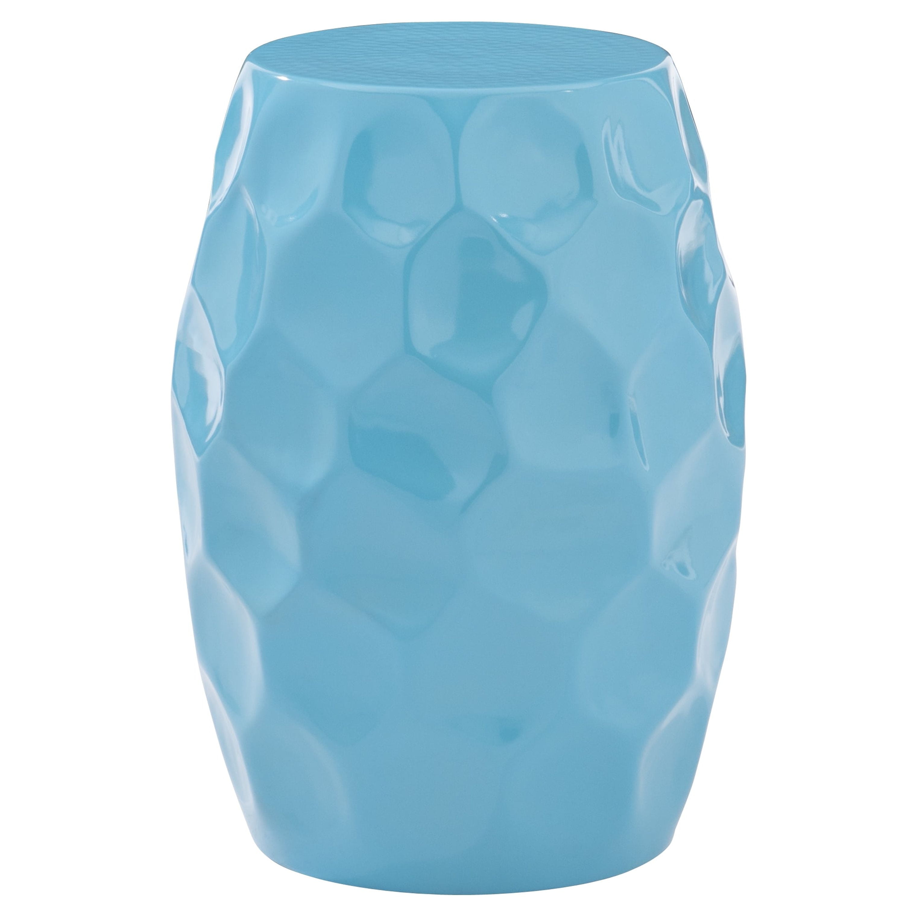 Free Shipping! Powell Shawna Small Teal Aluminum Textured Accent Side ...