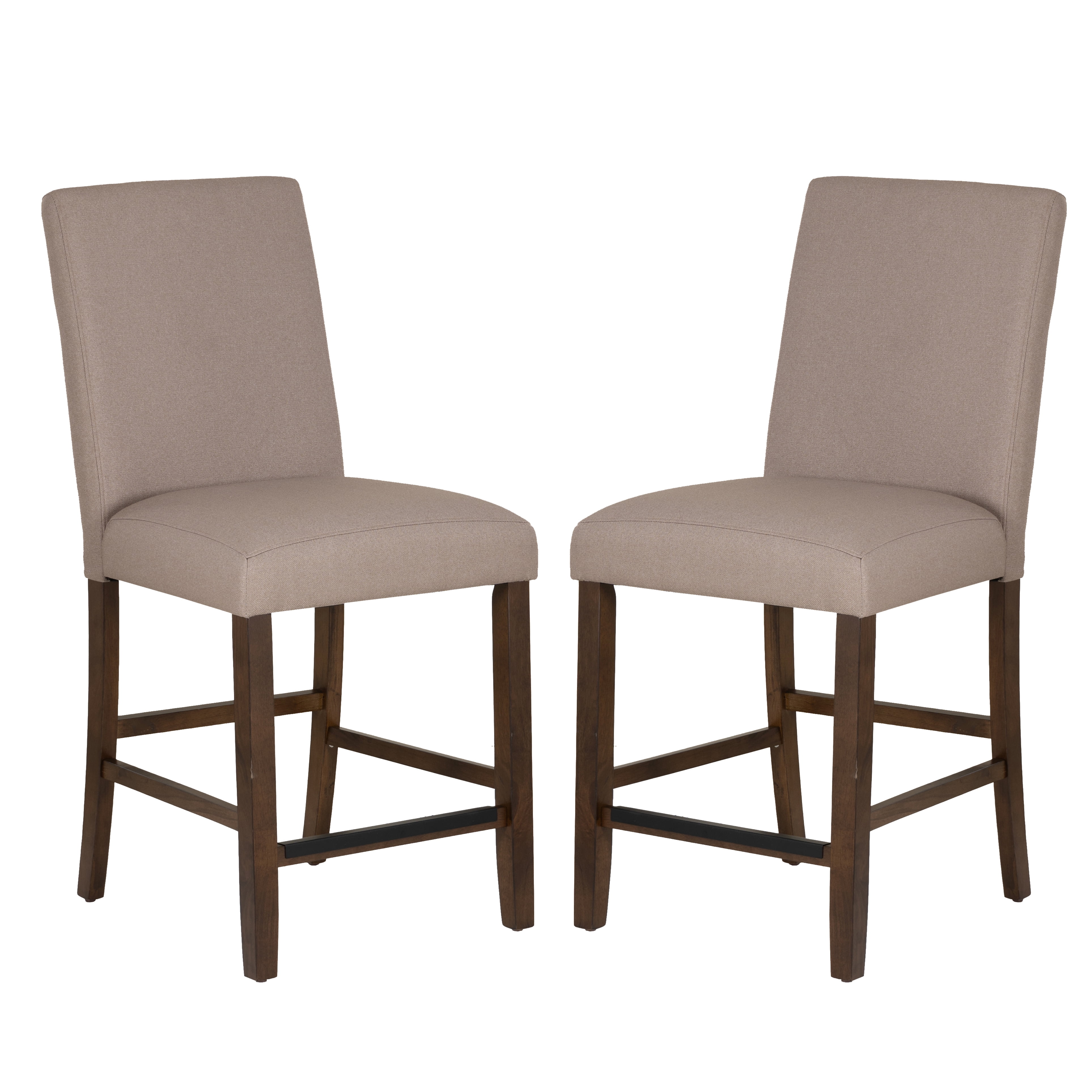 Powell 25 Inch Backless Farmhouse Counter Stools Set of 2 Brown Tan ...