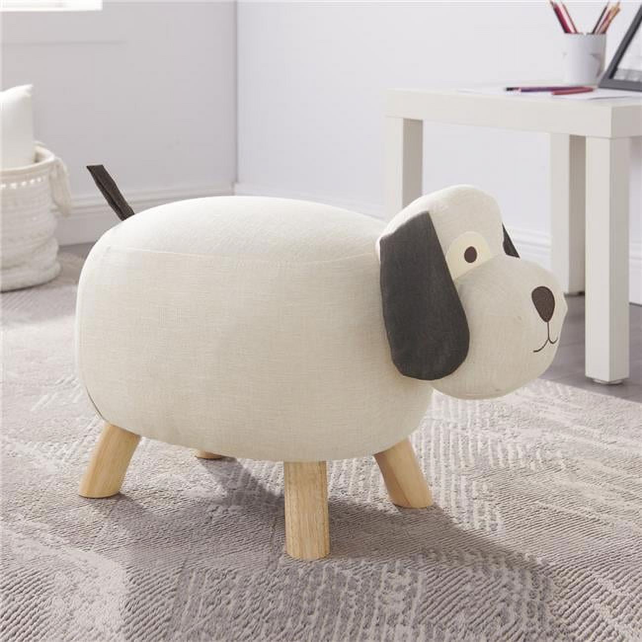 Powell Tyke Dog Upholstered Kids' Stool - Walmart.com