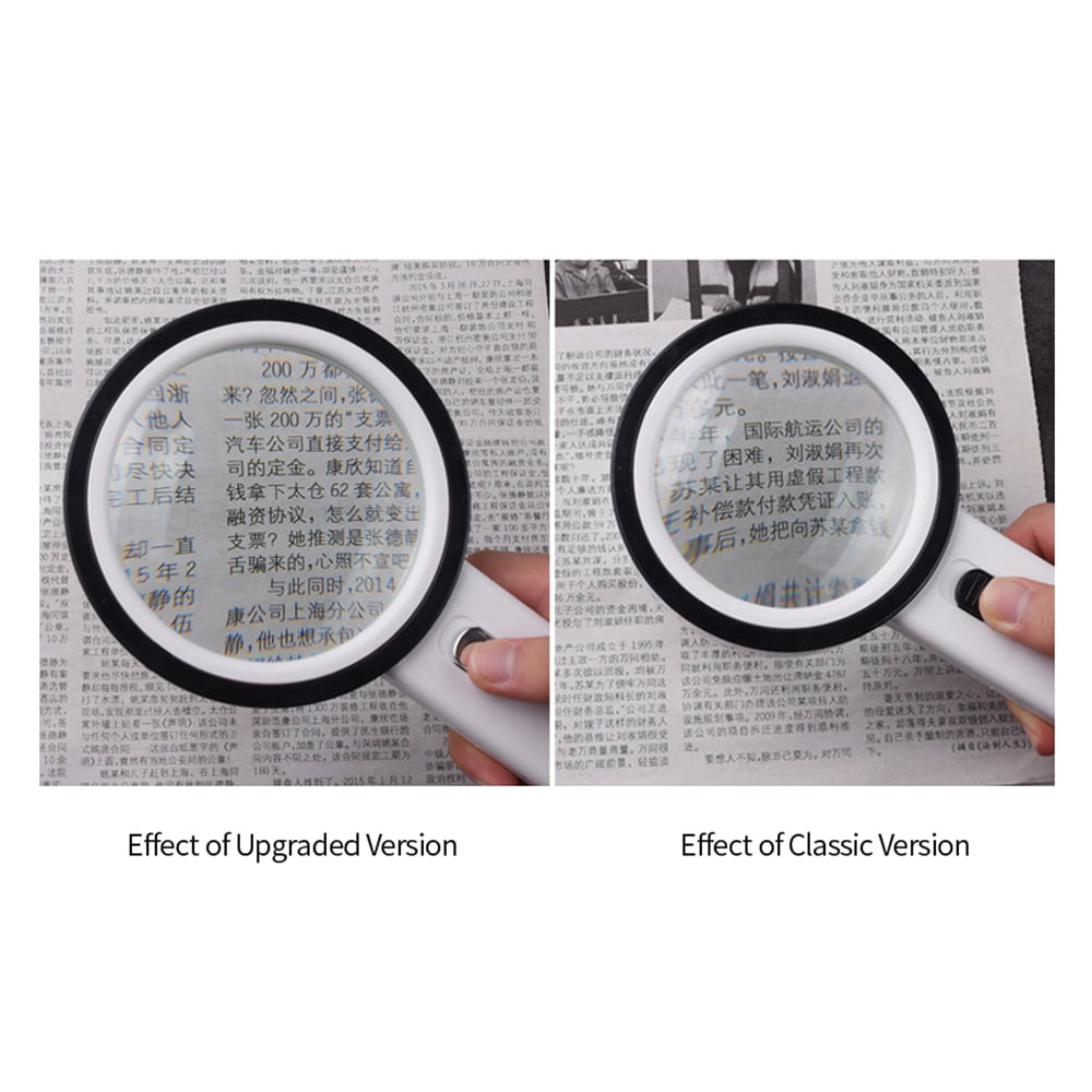 Power 30X Handheld Magnifier High Definition With 13X Lights Lamp High ...