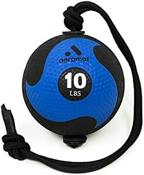 Power 39" Rope 10 lb Medicine Balls for Exercise - 9" dia Workout Ball ...