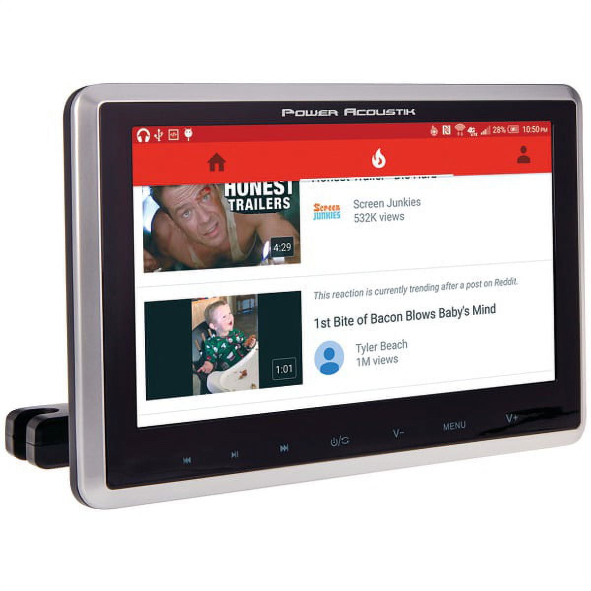 Power Acoustik 10.3-In. Universal Headrest Monitor with DVD Player, IR ...
