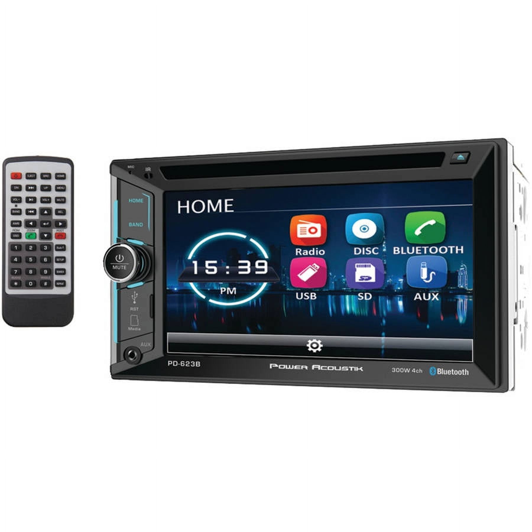 Power Acoustik 6.2-In LCD Double-Din Receiver with DVD, GPS and ...
