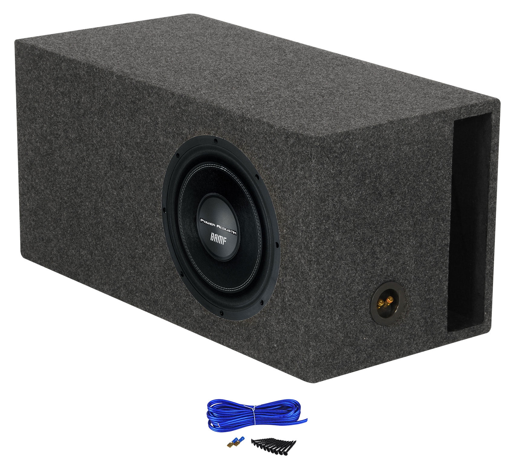 Power Acoustik BAMF-124 12" 3500w Car Audio Subwoofer+Vented Sub Box ...