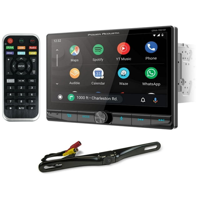 Power Acoustik CPAA-70D10F 10.6" HD Monitor Bluetooth/Carplay/Android+Backup Cam - Walmart.com