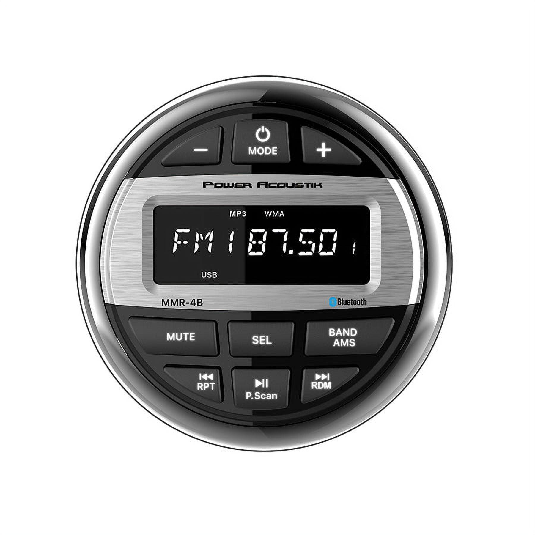 Power Acoustik MMR-4B Marine Grade Headunit w/ AM/FM Tuner, USB ...