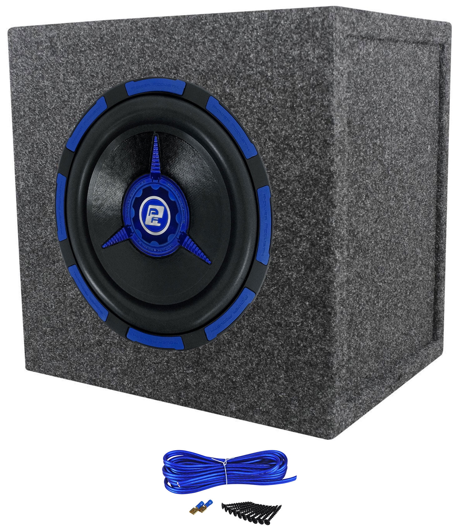 Power Acoustik MOFO-102X 10" 2400w Car Audio Subwoofer+Sealed Sub Box ...