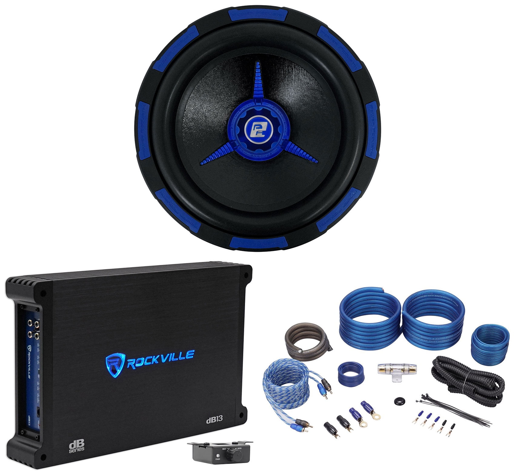 Power Acoustik MOFO-124X 12" 2700 Watt Car Subwoofer+Mono Amplifier+Amp ...