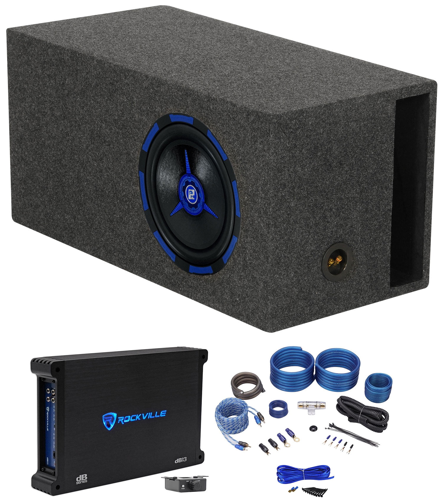 Power Acoustik MOFO-124X 12" 2700w Subwoofer+Vented Box+Mono Amplifier ...