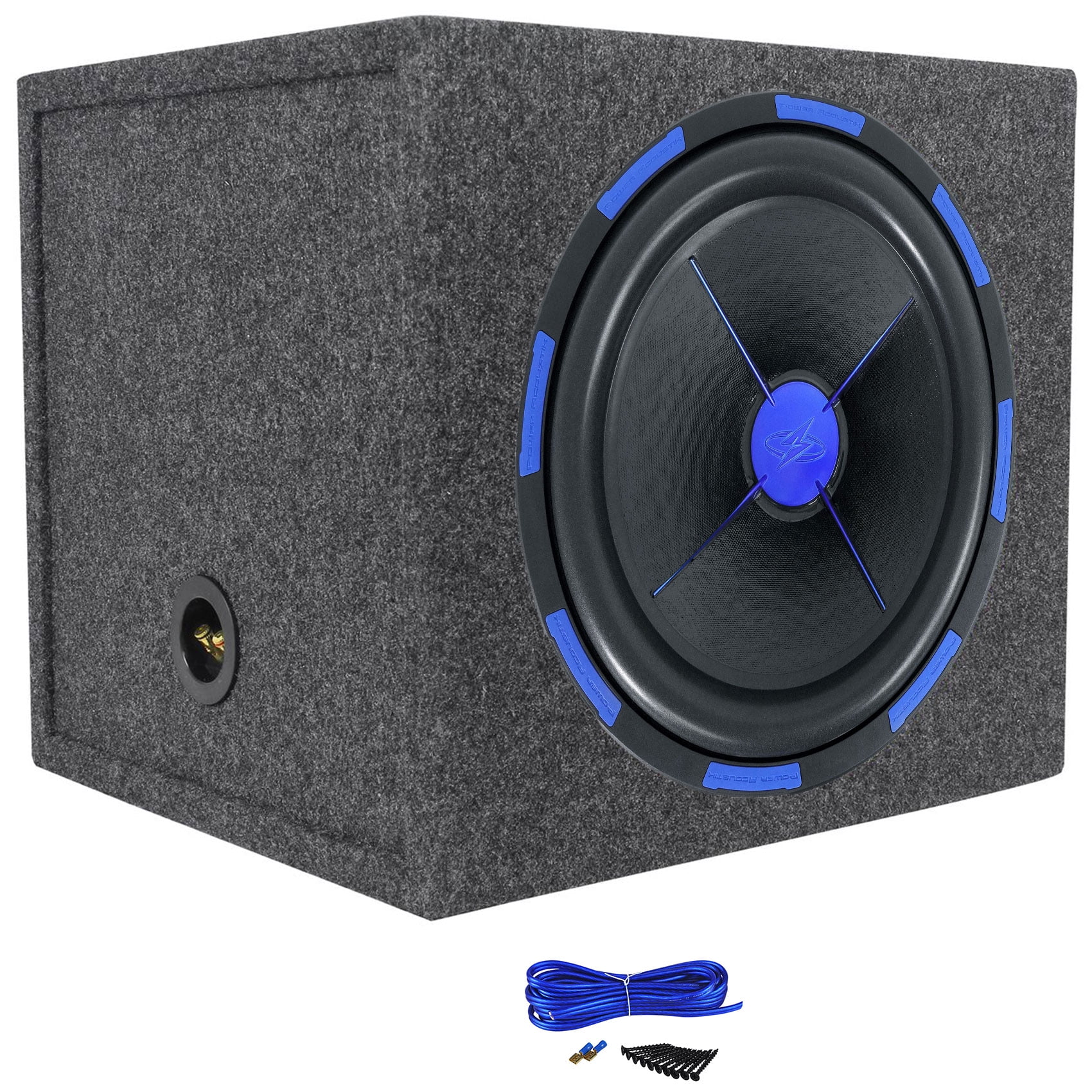 Power Acoustik MOFO-154X 15" 3000 Watt Car Subwoofer+Sealed Sub Box ...