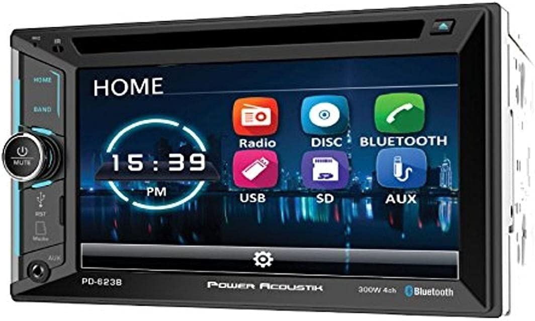 Power Acoustik PD-623B 2-DIN Source Unit With Bluetooth/6.2" LCD,BLACK ...