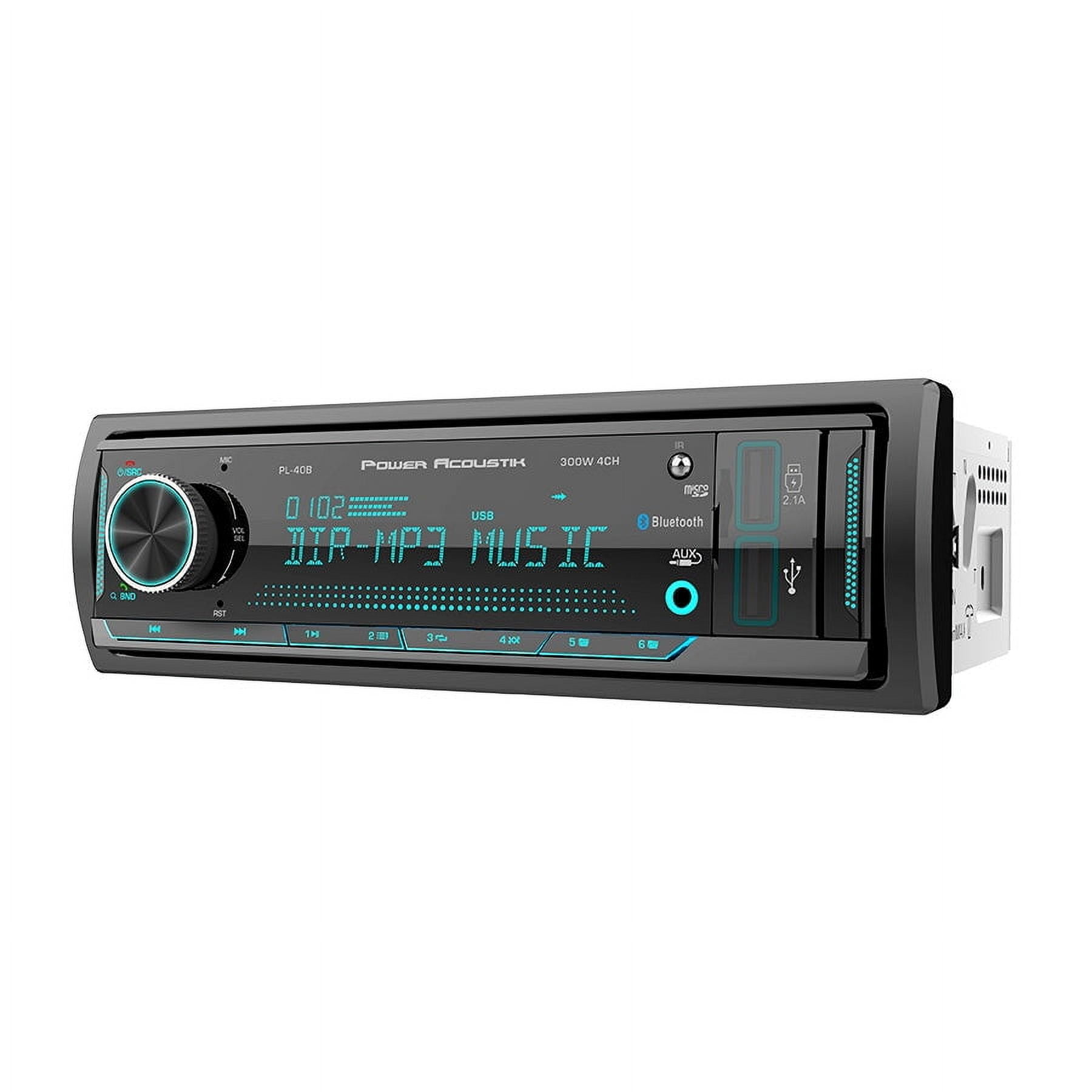 Power Acoustik PL-40B 1-DIN Bluetooth Digital Media Receiver w/ Dual ...