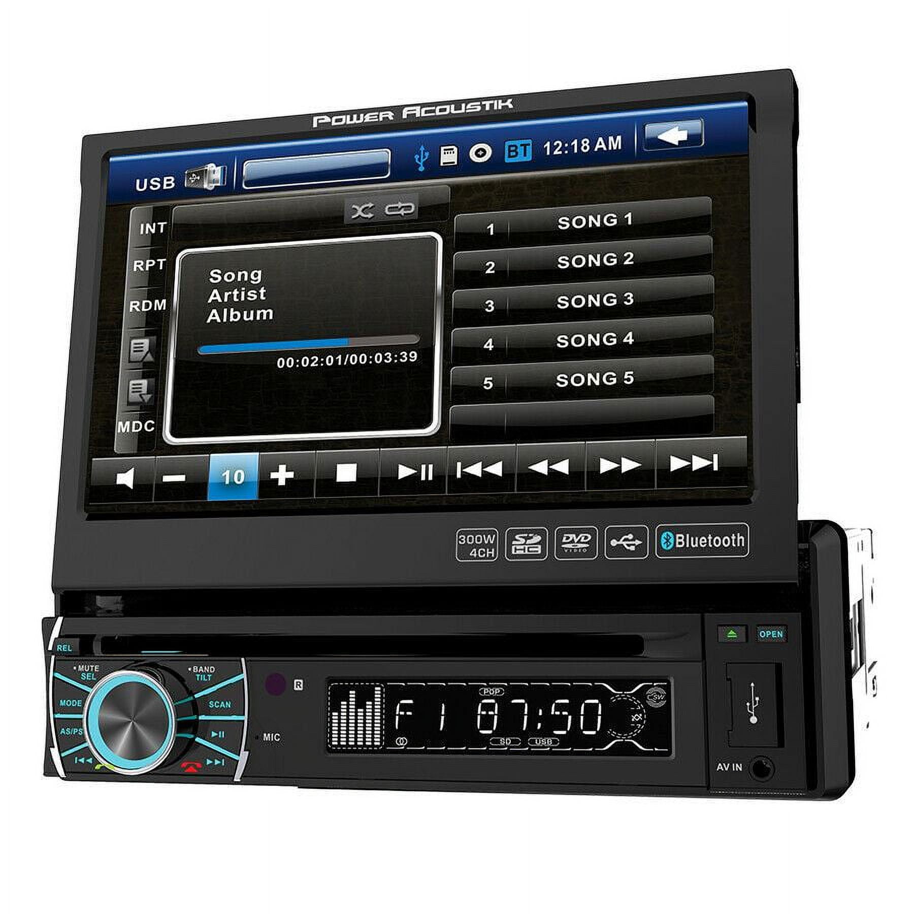 Power Acoustik PTID-8920B 7" 1-DIN Touchscreen DVD CD Bluetooth ...
