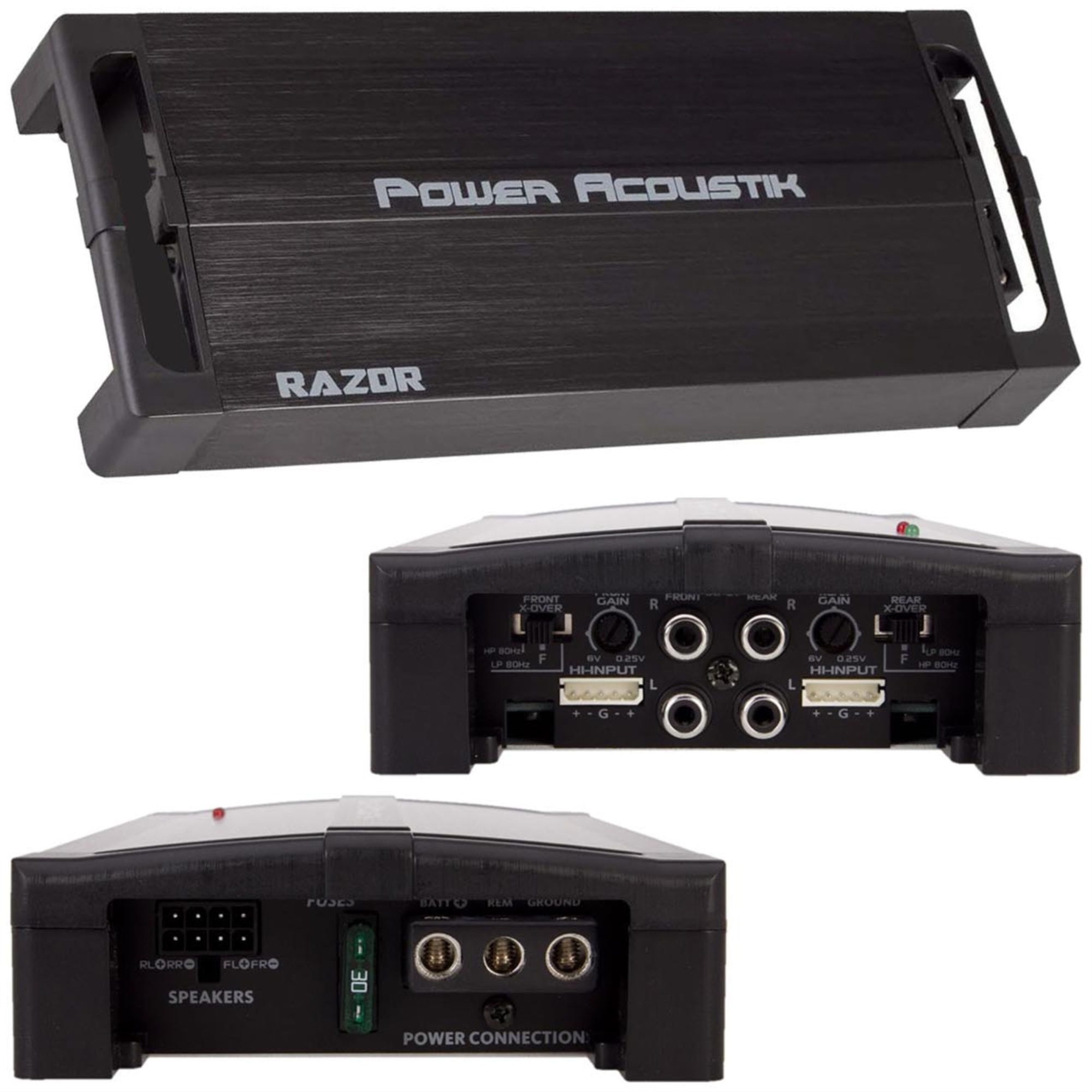 Power Acoustik Razor Series 4-Channel 1,200-Watts-Max Class D Amp, RZ4 ...