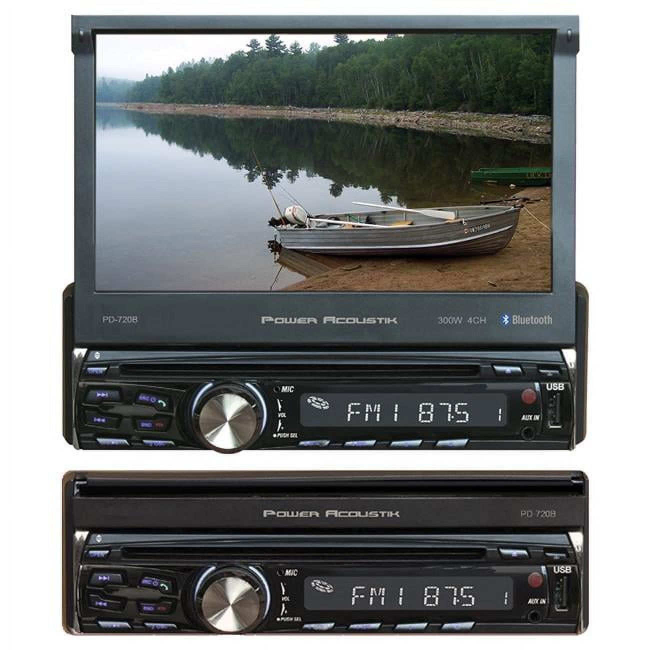 Power Acoustik Single DIN 7in. Flipout Car Stereo Head Unit, Bluetooth ...