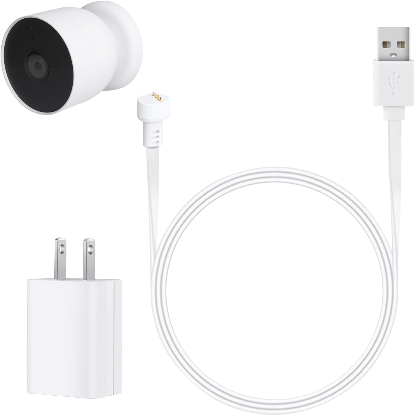Power Adapter for Google Nest Cam Outdoor or Indoor, Battery-2nd, 10ft ...