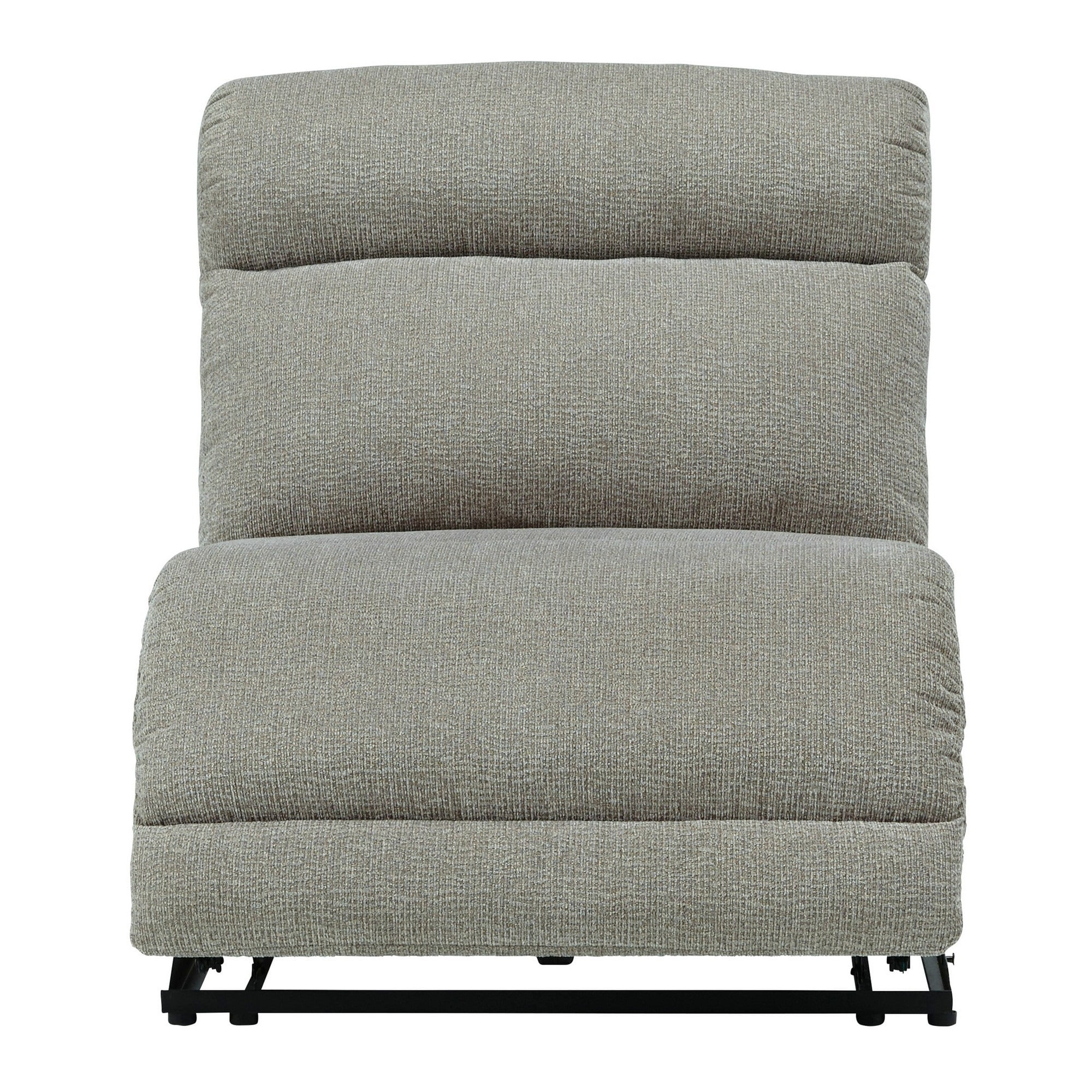 Power Armless Recliner with Fabric Upholster and Split Back, Gray ...