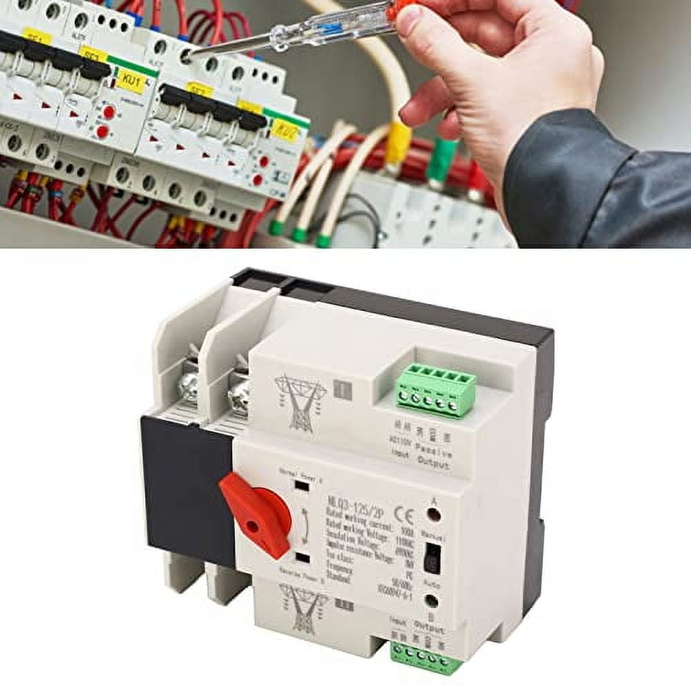 Power Automatic Transfer Switch 110v 100a 2p ATS Generator Changeover ...