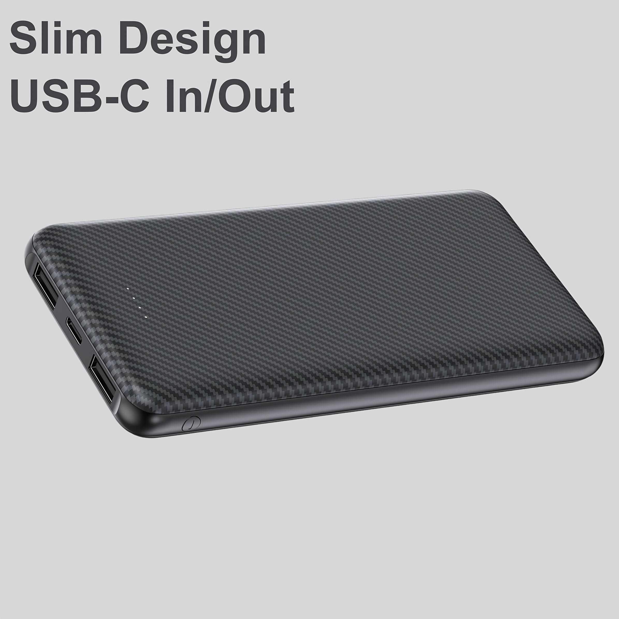 Power Bank 10000mAh Portable Charger, 15W Fast Charge Battery Pack ...