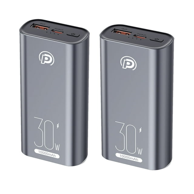 Poweradd Pro 10000 mAh Portable Power Pack, Gray 2-Pack - Walmart.com