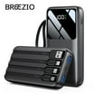 JIUMESS 20000mAh Power Bank with Cables 22.5W Fast Portable Charger ...